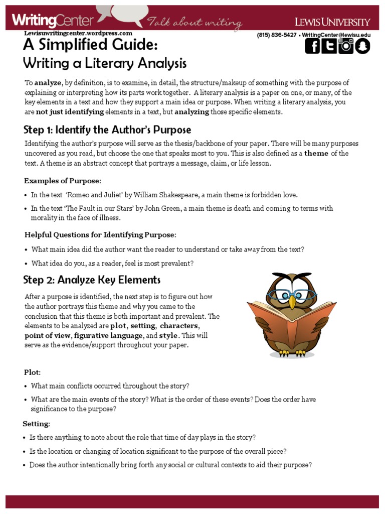 Literary Analysis Writing Guide | PDF | Narration | Human Communication