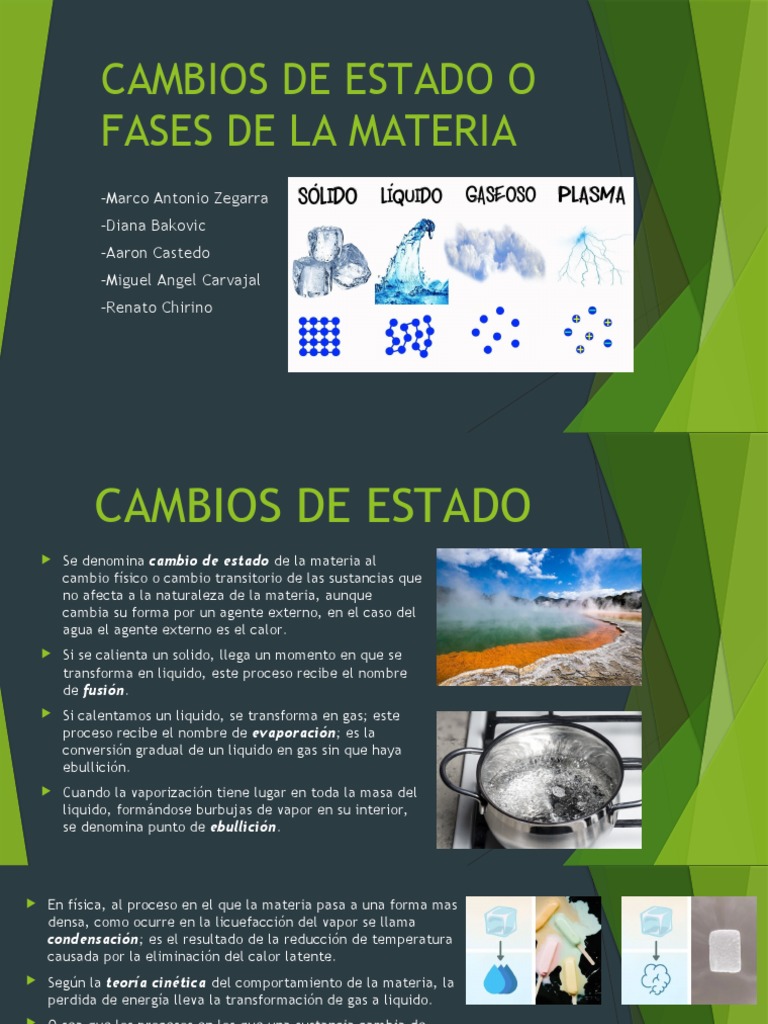 Cambios de Estado de la Materia | PDF