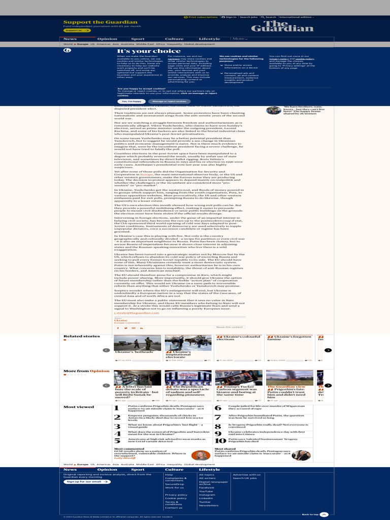 Ukraine's Postmodern Coup D'etat - Jonathan Steele - The Guardian | PDF ...