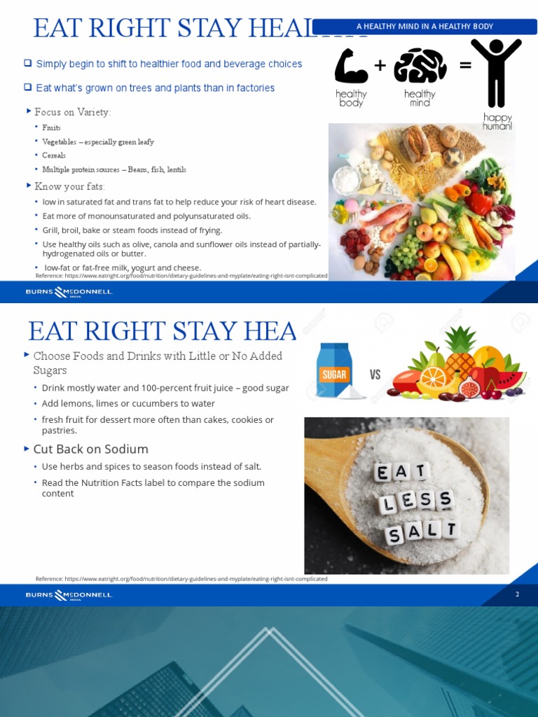 Eat Healthy Stay Healthy | PDF