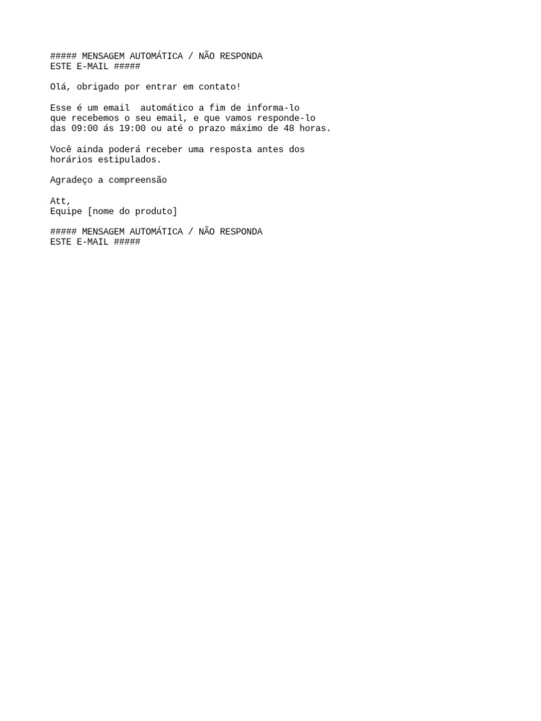 Texto Para Mandar Para Clientes No Email | PDF Texto Para Mandar Para Clientes No Email | PDF