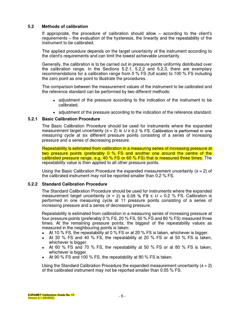 EURAMET CG-17 Calibration Guidelines | PDF | Calibration | Metrology