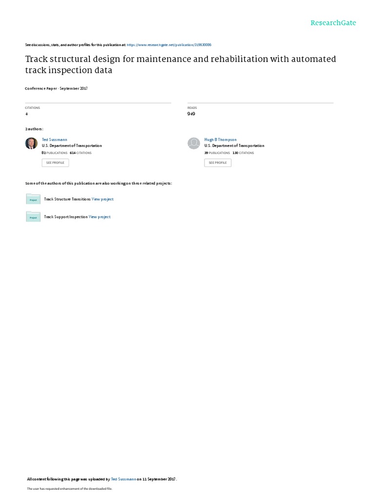 Track Structural Design For Maintenance and Rehabilitation With ...