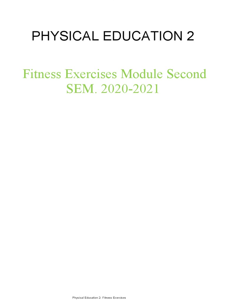 PE 2 Fitness-Exercises | PDF