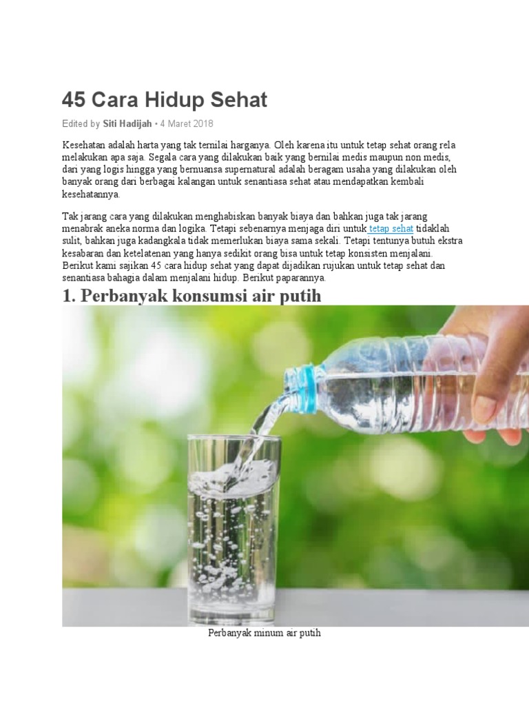 Pola Hidup Sehat | PDF