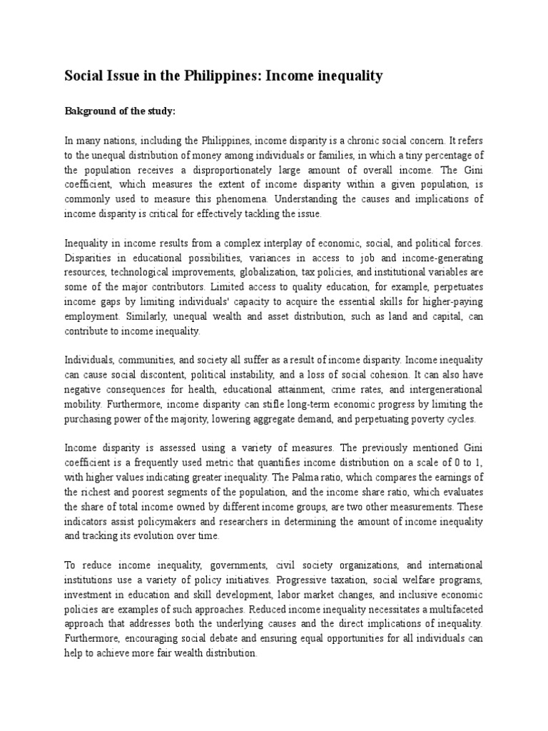 Social Issue PT | PDF | Poverty & Homelessness | Discrimination & Race Relations