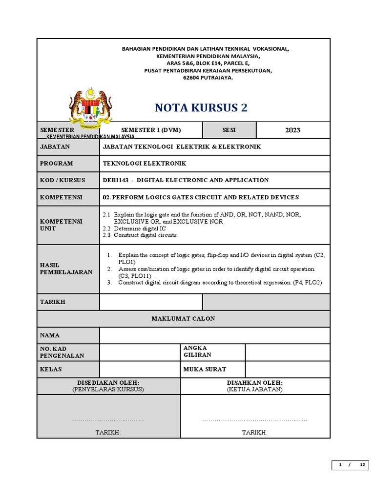 Kertas Penerangan K02 | PDF