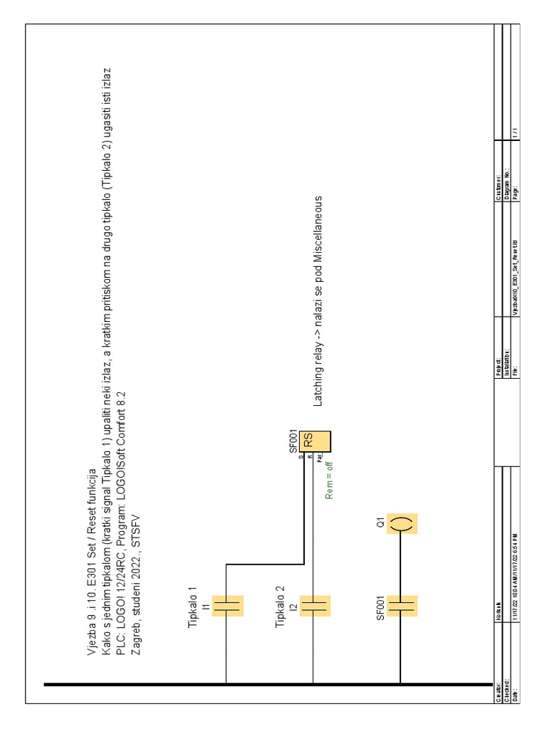 Set/Reset Function in LOGO! PLC | PDF