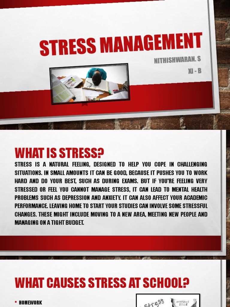 Stress management project | PDF