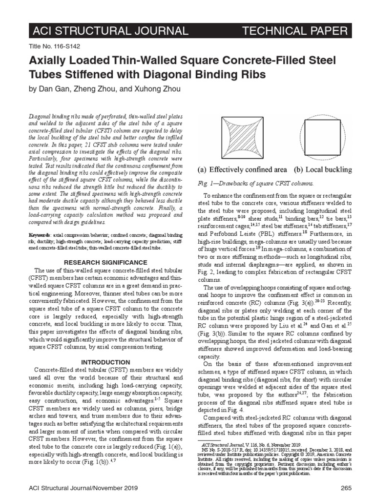 Axially Loaded Thin-Walled Square Concrete-Filled Steel Tubes Stiffened ...