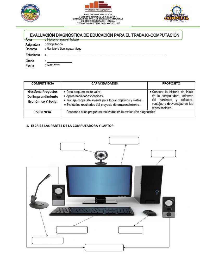 Evaluacion Diagnostica 4 | PDF | Archivo de computadora | Hardware de ...