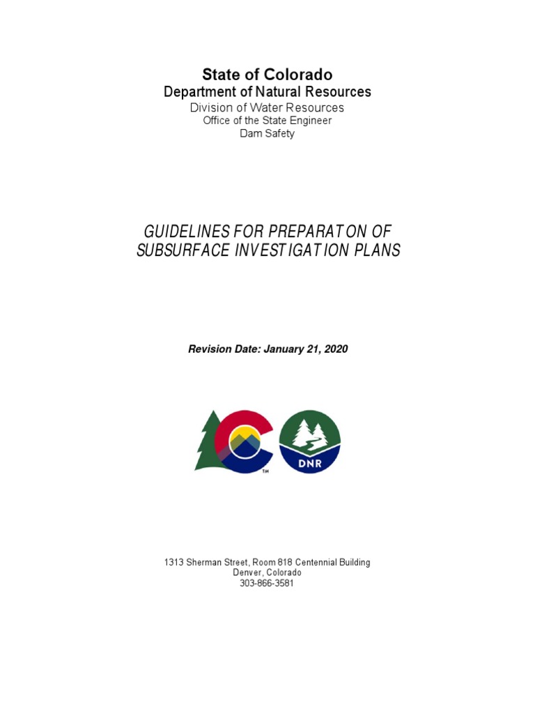 DWR - 3566812 - GUIDELINES FOR PREPARATON OF Subsurface Investigations ...