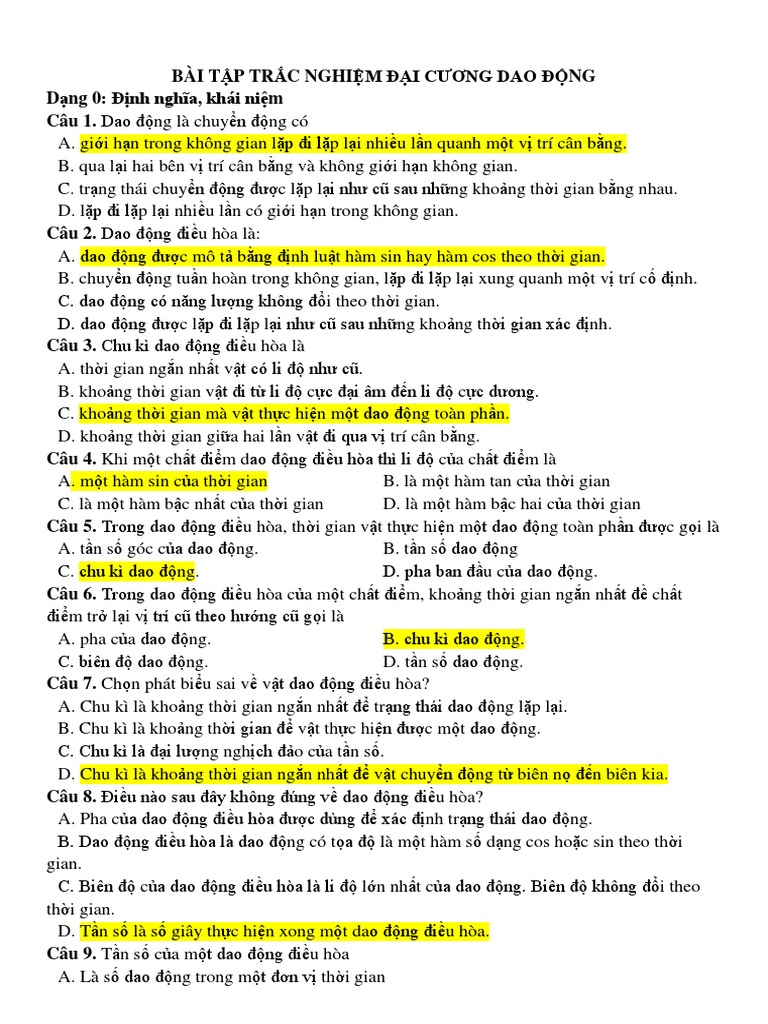 BTTN Đ I Cương Dao Đ NG 11 | PDF