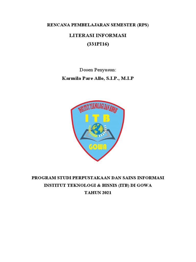 RPS - Literasi Informasi | PDF
