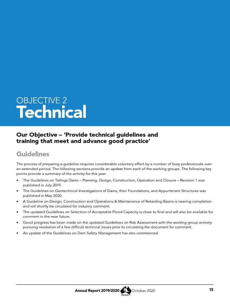 Geotechnical Investigations of Dams, Their Foundations, and Supporting ...