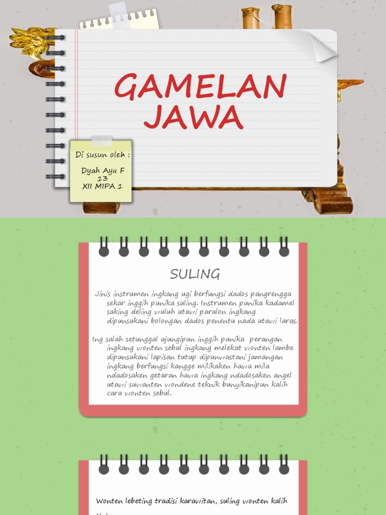 13.dyah Ayu Fatimah - PPT GAMELAN JAWA | PDF