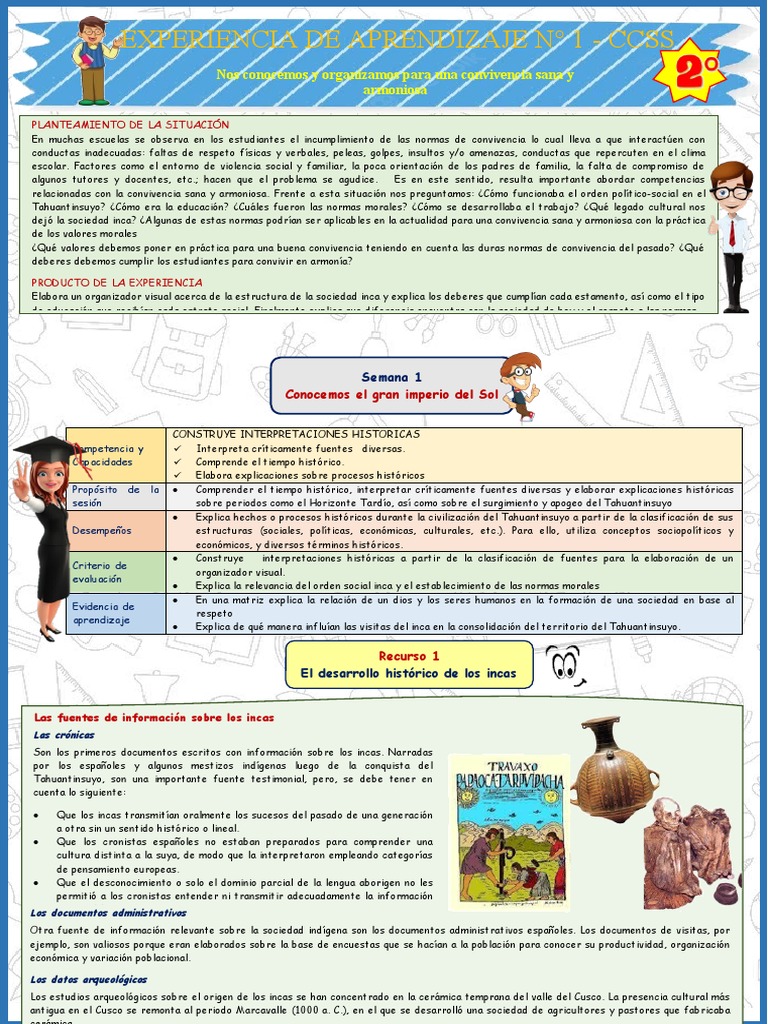 2° CCSS - EdA 1 | PDF | Imperio Inca | Andes