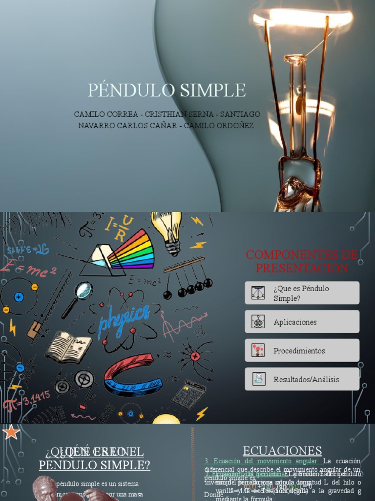 Péndulo Simple | PDF | Péndulo | Física