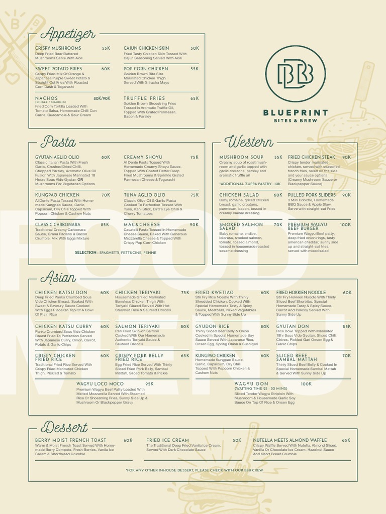 BBB-Menu-2022 (Blueprint) | PDF | French Fries | Pasta