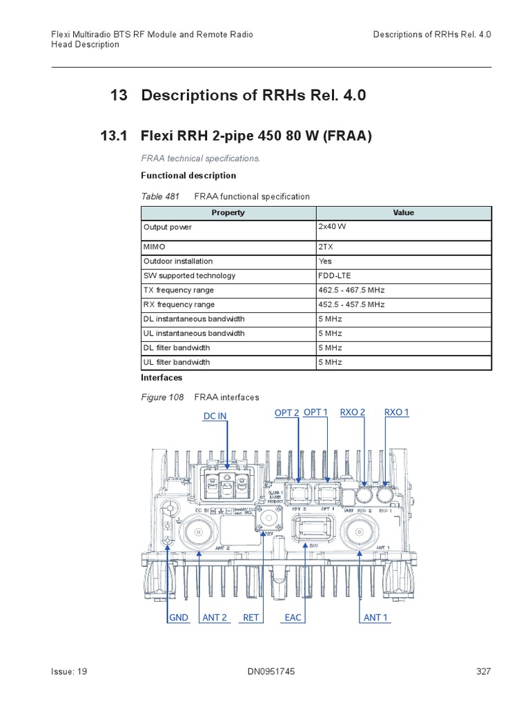 FRAA 2-Pipe RRH Technical Overview | PDF | Computer Engineering ...