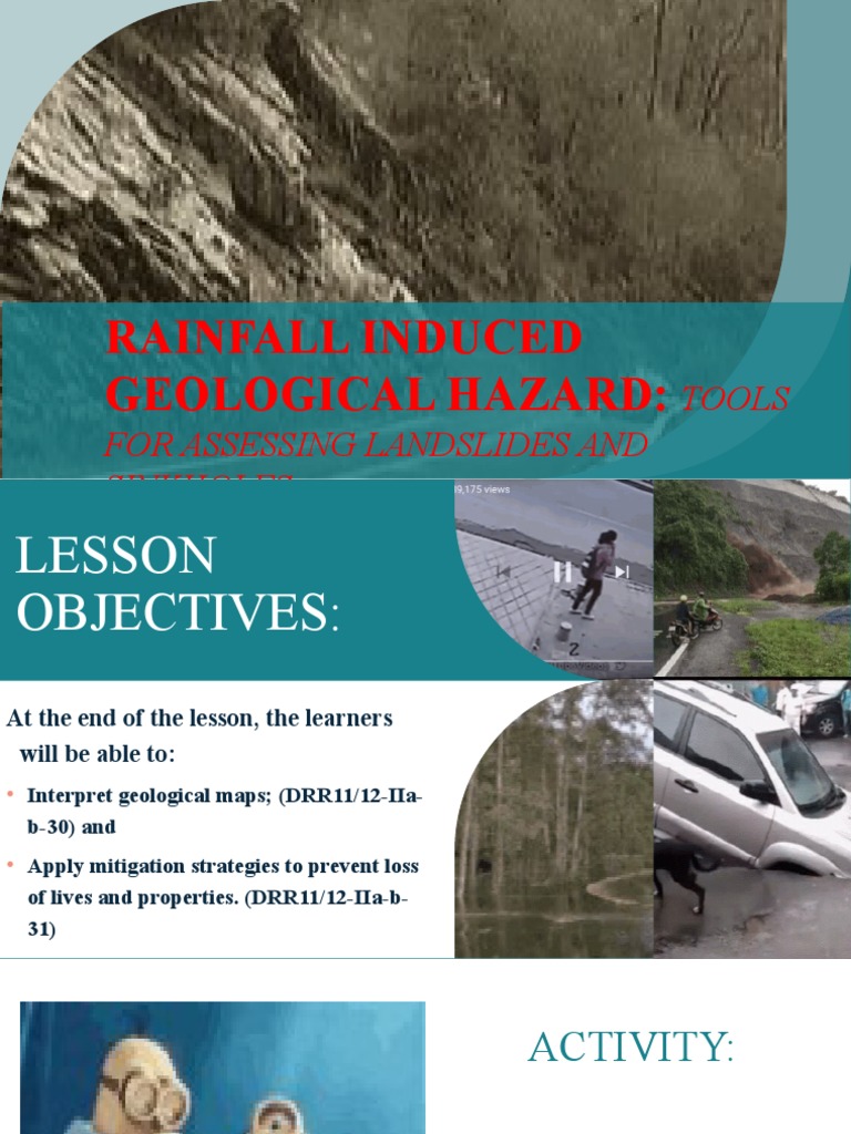 Rainfall Induced Geological Hazard - Tools | PDF | Landslide | Sinkhole