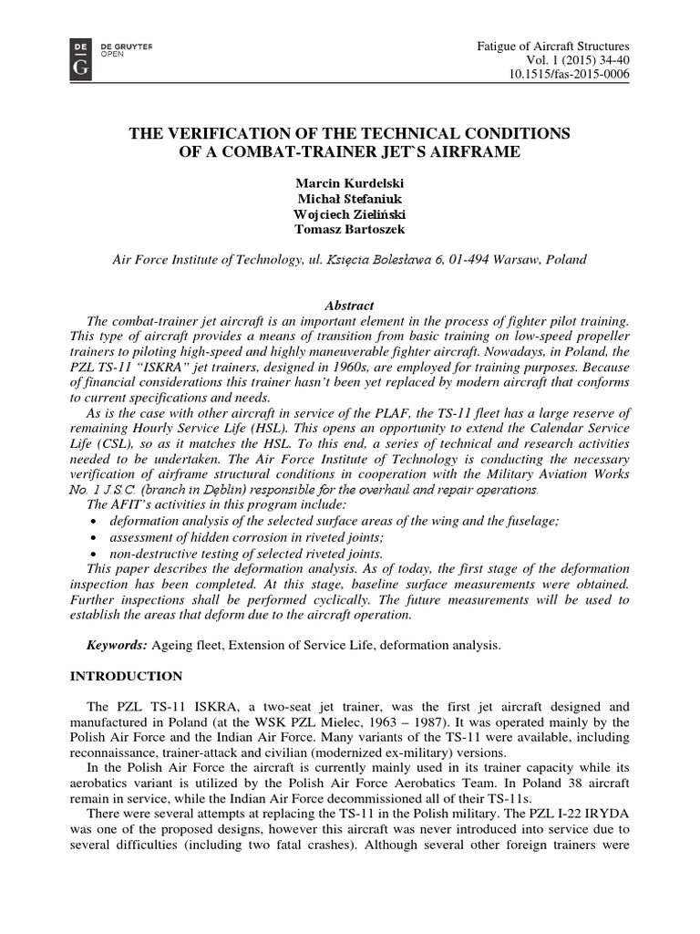 Trainer Jet Airframe | PDF