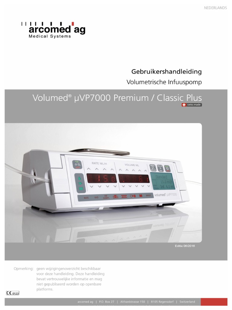 Infuuspomp, Acromed, VP7000 | PDF