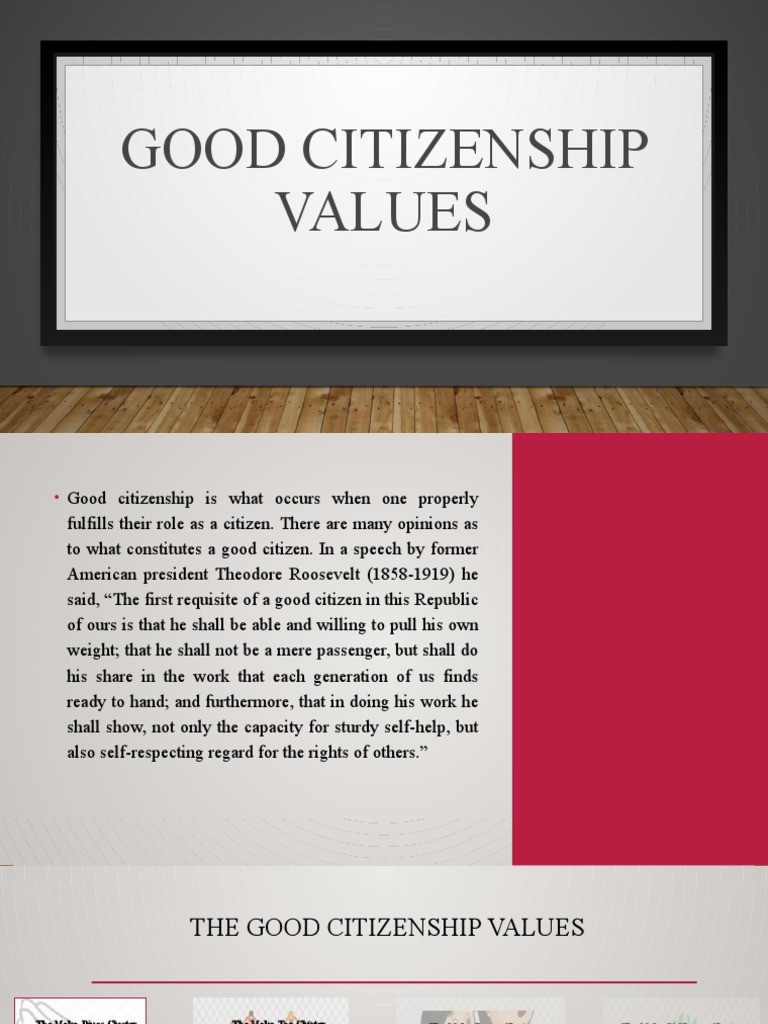 Four Clusters of Good Citizenship Values | PDF | Love | Citizenship