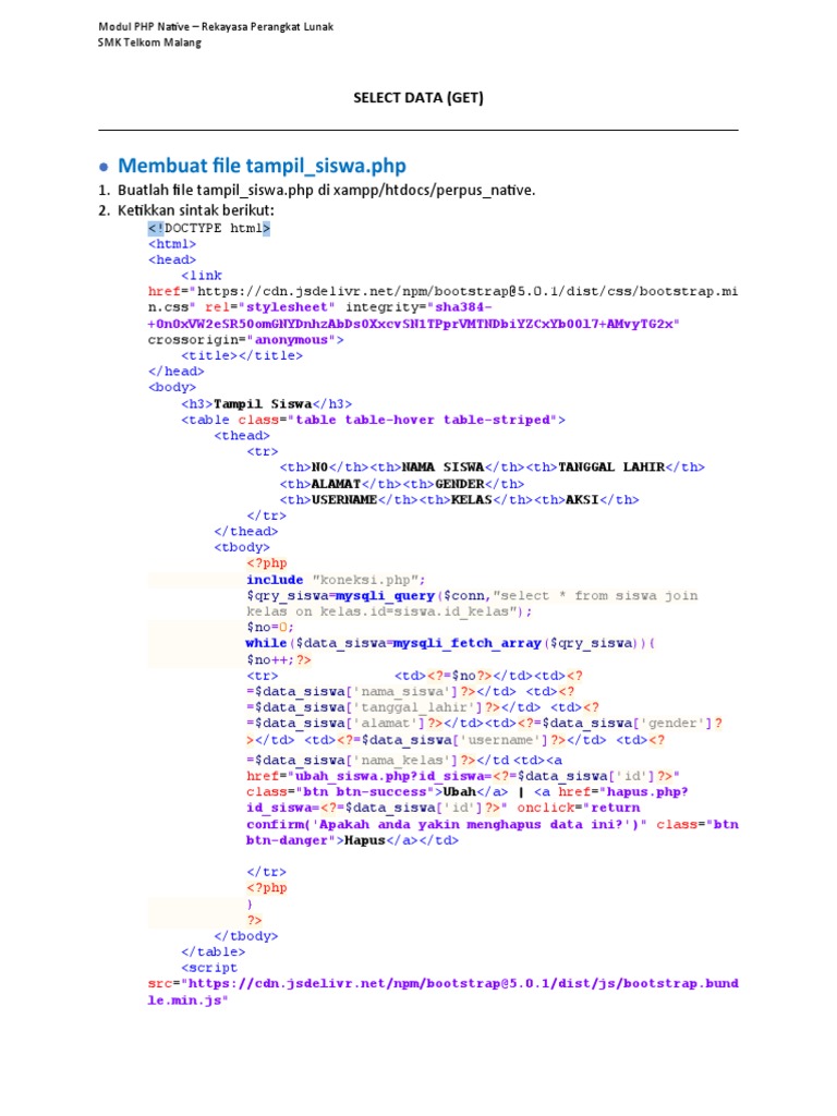 Modul 5 Select Data | PDF