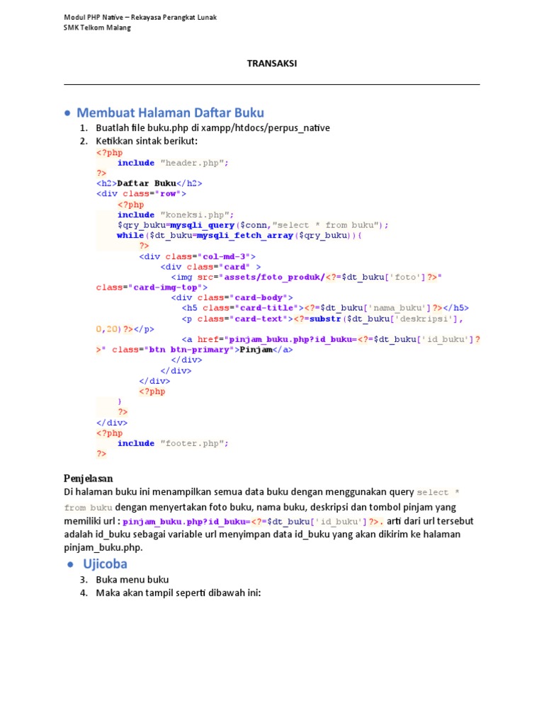 Modul 9 Transaksi | PDF