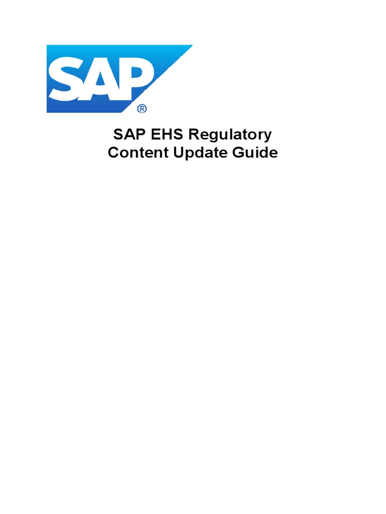 SAP EHS Regulatory Content Update Guide | PDF | Databases | Information Technology