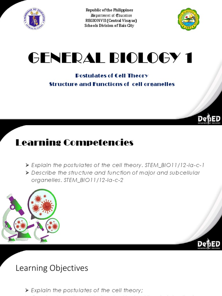 Quarter 1 - GenBio 1-Week 1 (23-24) | PDF | Cell (Biology) | Organisms