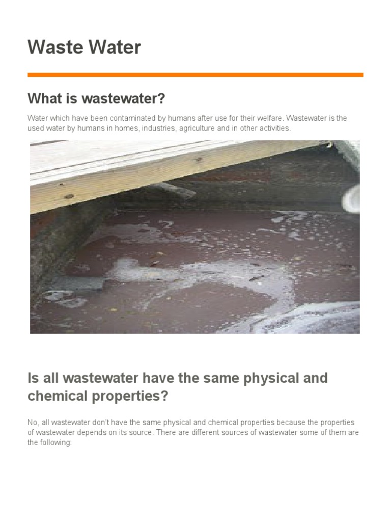 Waste Water Assignment | PDF | Science & Mathematics