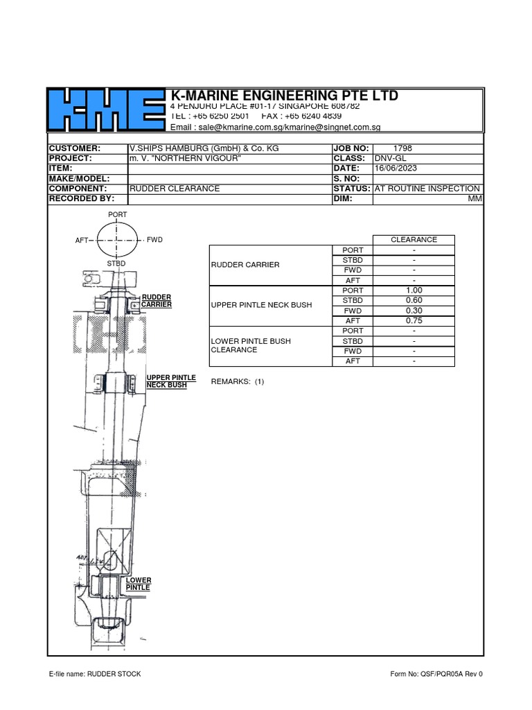Rudder Stock | PDF | Ships | Warships