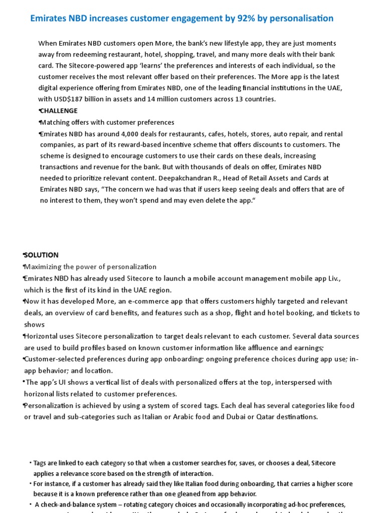 Unit 2 - ENBD Case Study | PDF | Mobile App | Retail