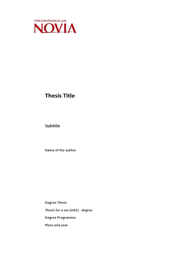 Botten For Examensarbete Titelblad Abstrakt Text Engelska | PDF ...