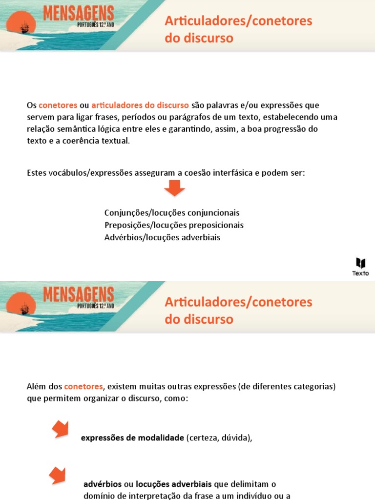Articuladores - Conectores-Do-Discurso e Coordenação e Subordinação ...