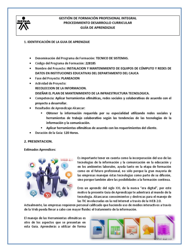GFPI F 019 Guia de Aprendizaje Ofimatica 1 | PDF