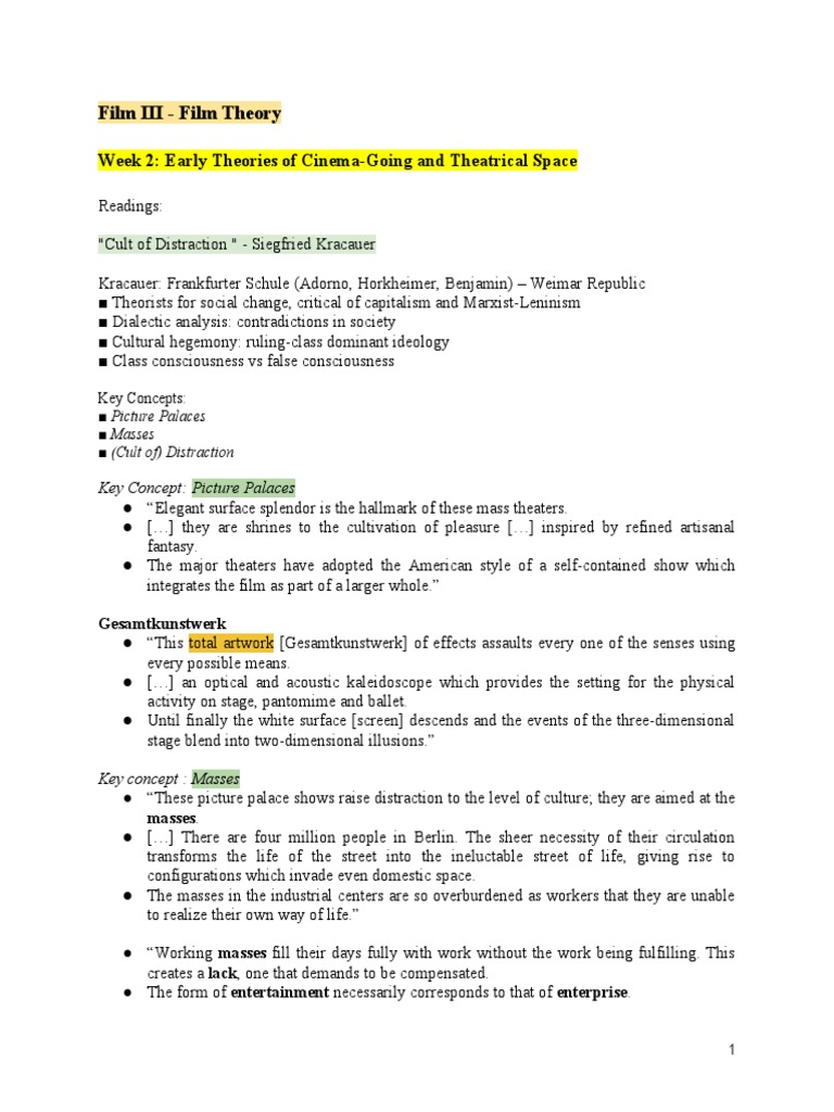 Film III - Film Theory | PDF
