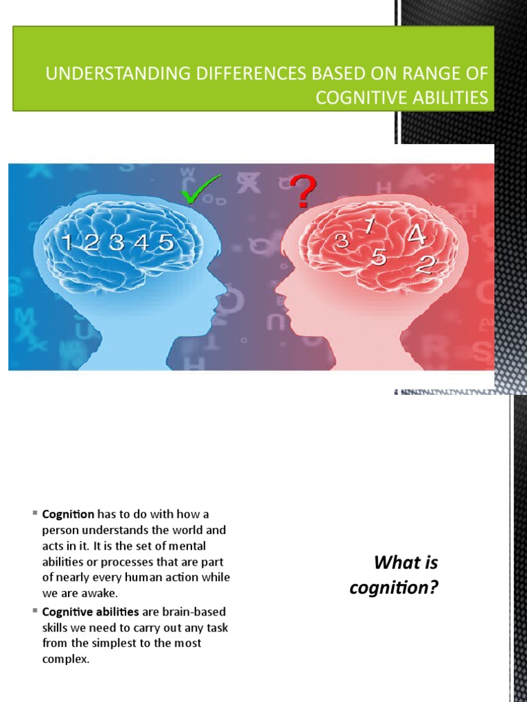 Understanding Differnces Based On Range of Cognitive Abilties ...