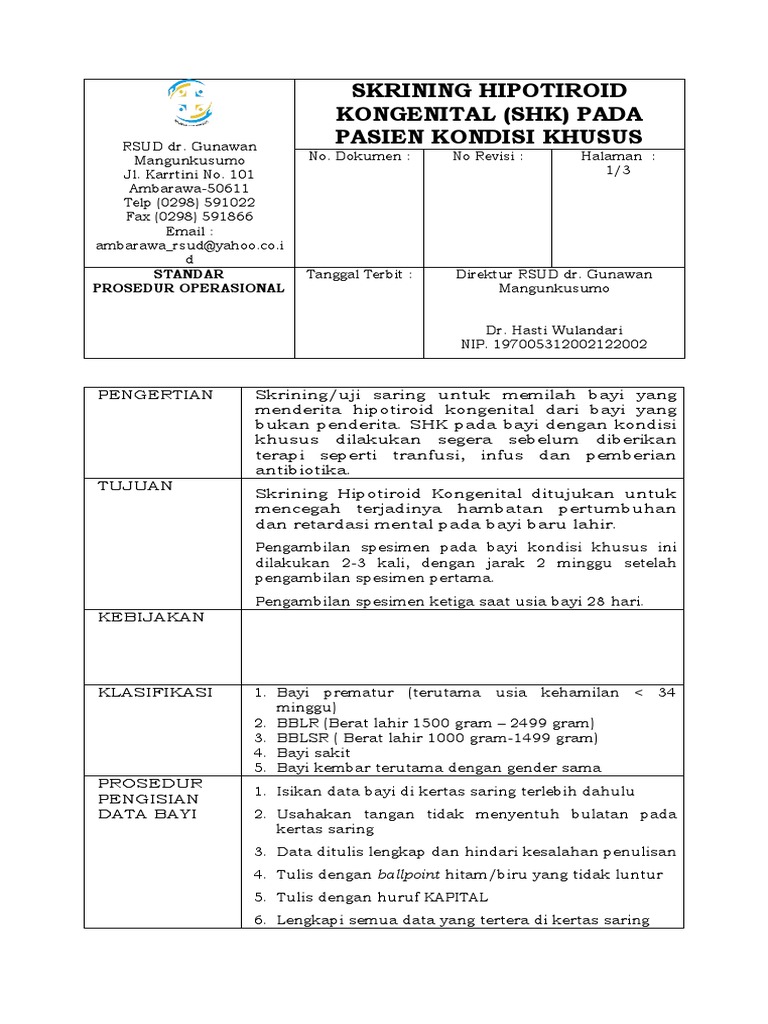 SHK Pada Pasien Kondisi Khusus | PDF