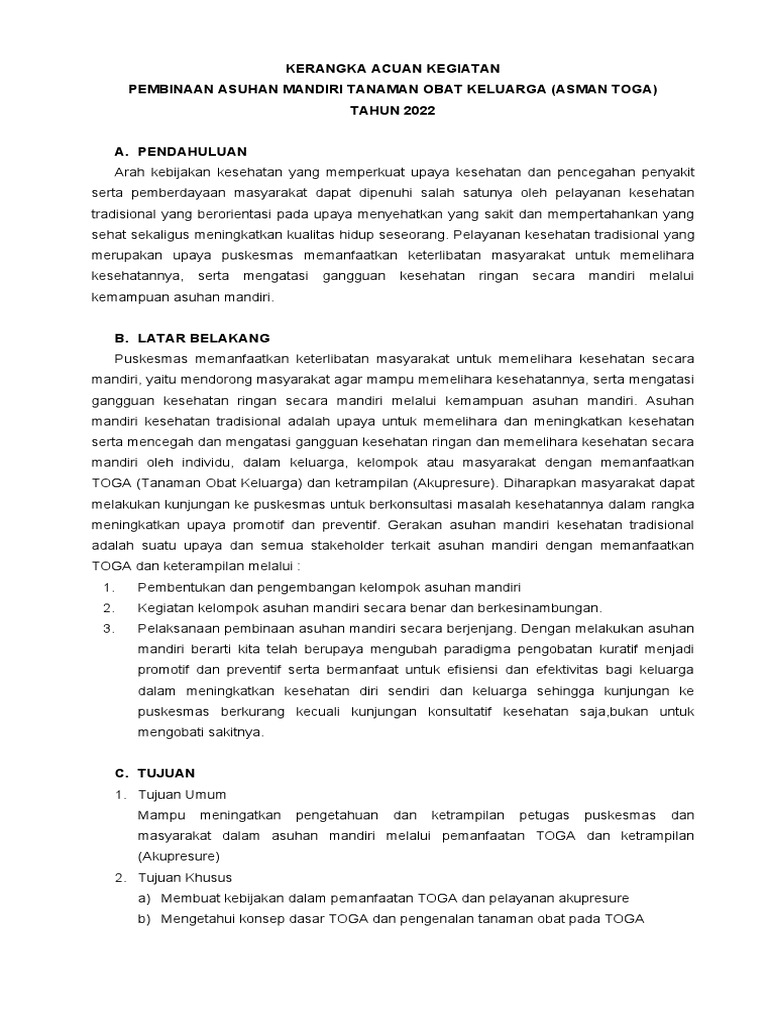 Kak Pembinaan Asman Toga | PDF