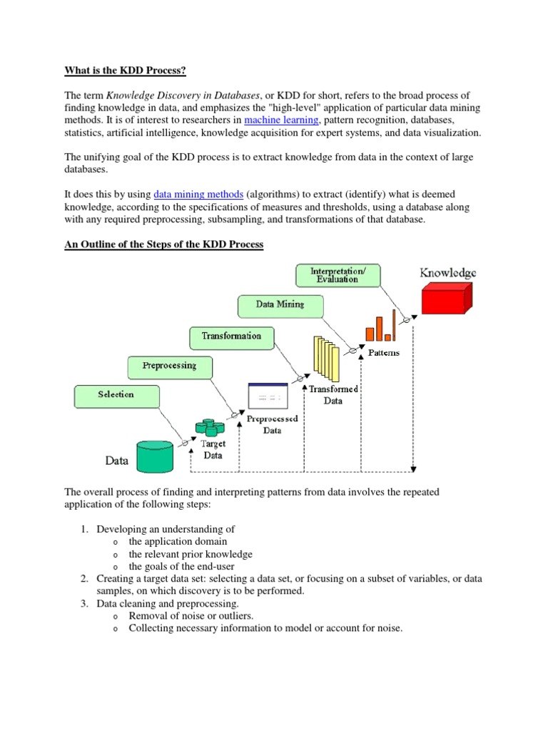 What Is The KDD Process | PDF | Data Mining | Cluster Analysis