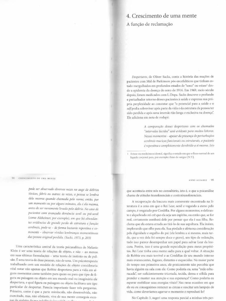 ANNE ALVAREZ - Crescimento de Uma Mente | PDF