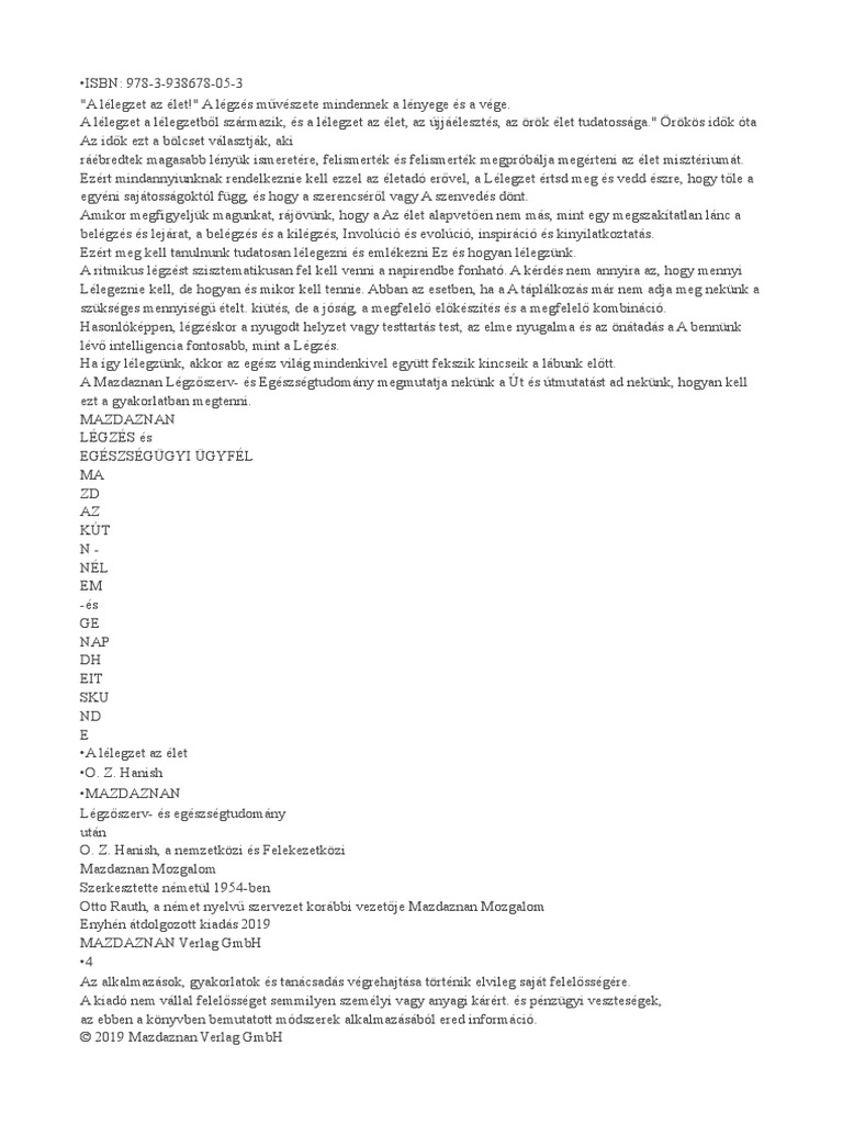 A Lélegzet Az Élet | PDF