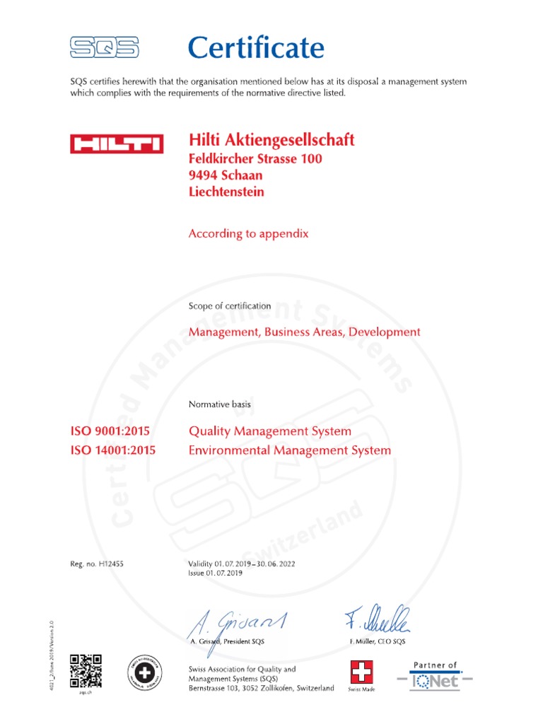 Certificado Hilti 2020 | PDF