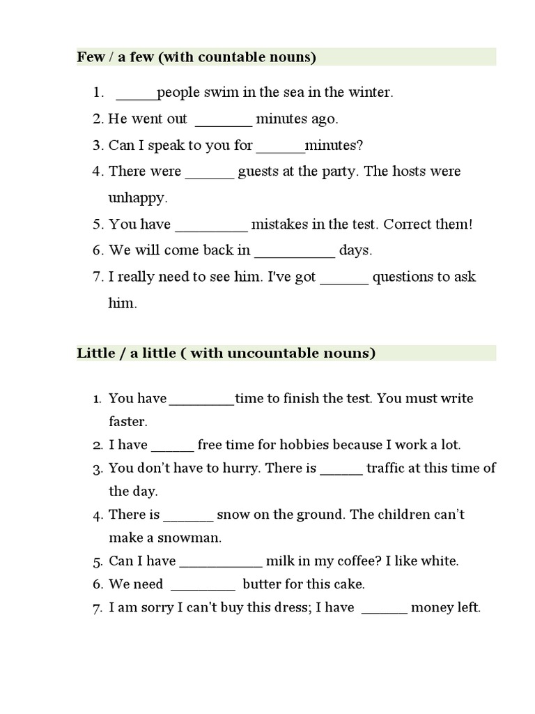 Little A Little Few A Few | PDF