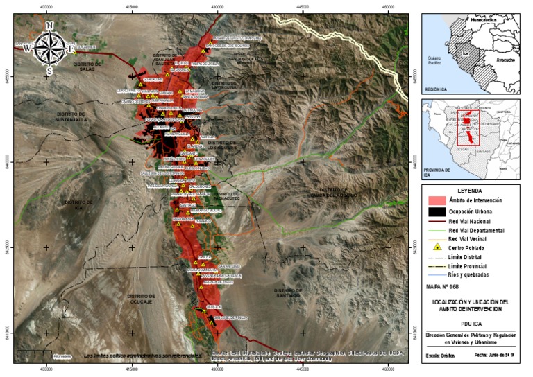 Mapa y Zonificación del Distrito de Ica | PDF