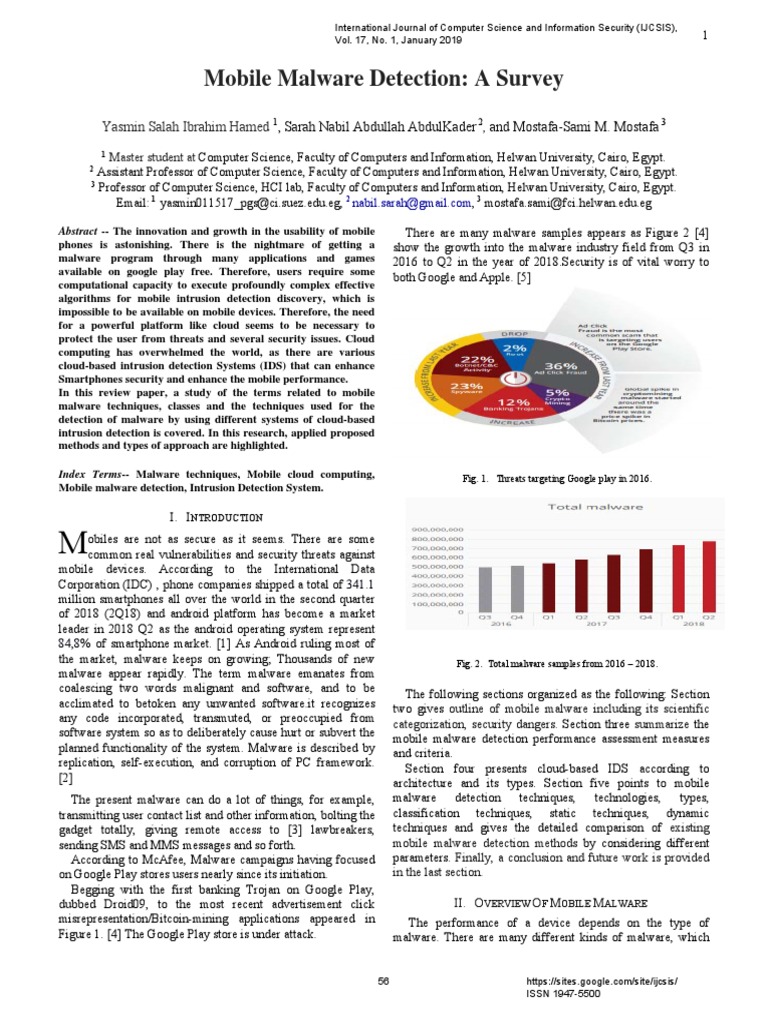 Mobile Malware Detection A Survey Download Free Pdf Malware