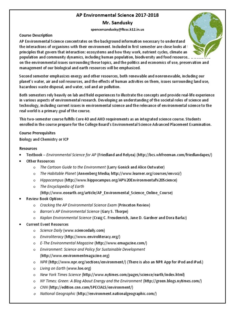 AP Environmental Science | PDF | Environmental Science | Ecology